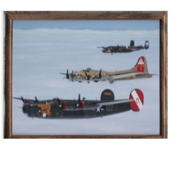 Art | 8 X 1 Framed Color Photo 3 World War Ii Aircraft In Flight ...